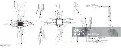 Circuit Board Line Microchip Software Integrated Motherboard Connections Innovative Electronic