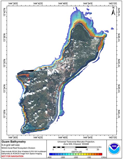 Guam Island Bathymetry Pacific Islands Benthic Habitat Mapping Center
