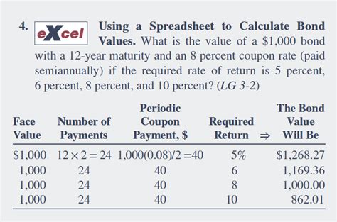 Solved Using A Spreadsheet To Calculate Yield To Chegg