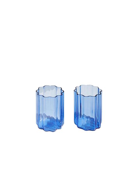 Wave Glass Set Blue