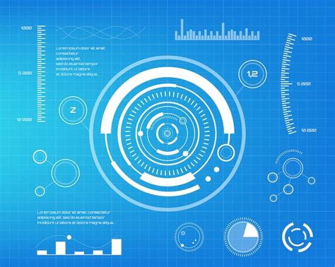 Premium Vector Set Of White Infographic Elements Head Up Display Elements For The Web And App