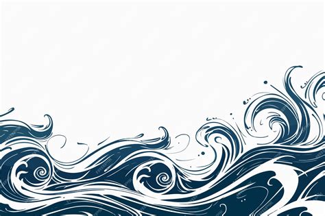 Abstract Waves Pattern Clipart on White Background | Premium AI ...