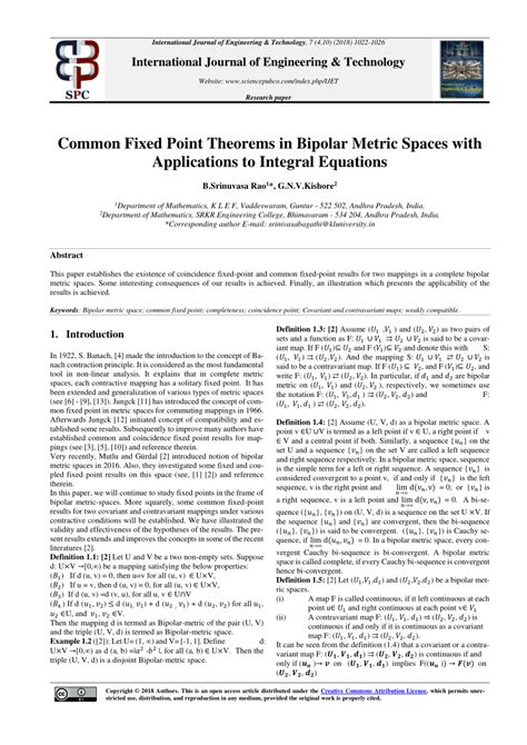 Pdf Common Fixed Point Theorems In Bipolar Metric Spaces With