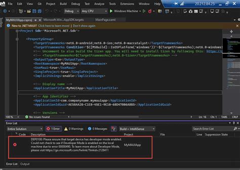 Solution Dep0100 Please Ensure That Target Device Has Developer Mode