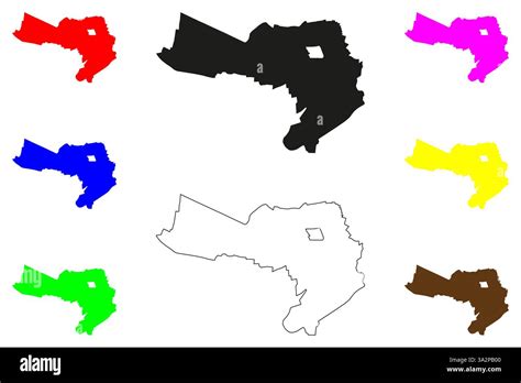 Baran city (Republic of India, State of Rajasthan) map vector ...