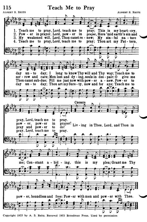 Favorite Hymns Of Praise 115 Teach Me To Pray Lord Teach Me To Pray