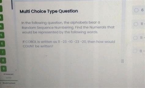 Multi Choice Type Question 6 In The Following StudyX