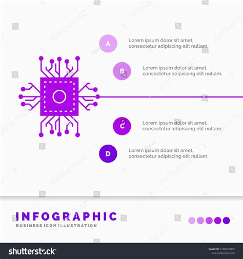 Chip Cpu Microchip Processor Technology Infographics Stock Vector