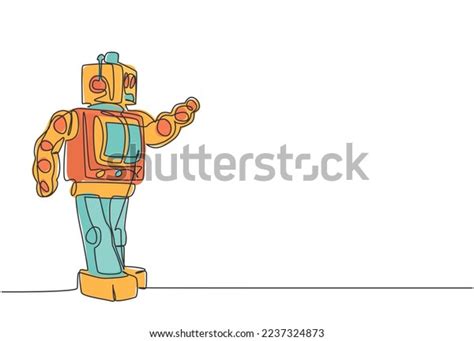 Single Continuous Line Drawing Old Retro Stock Vector Royalty Free 2237324873 Shutterstock