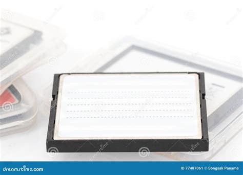 Compact Flash Memory Card And Case Stock Image Image Of Removable Reader