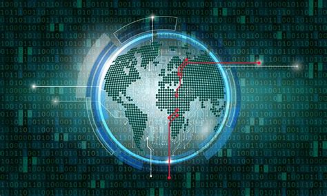 Digital Global Technology Abstract Binary Code Innovation And