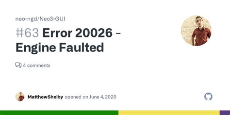 Error 20026 Engine Faulted · Issue 63 · Neo Ngdneo3 Gui · Github