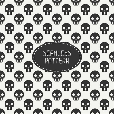 Premium Vector Seamless Pattern With Skulls And Bones