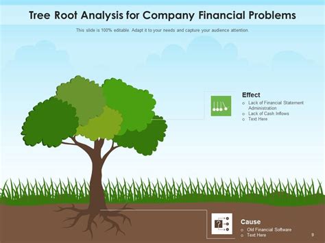 Tree Root Analysis Effect Cause Approach Company Financial Problems Presentation Graphics