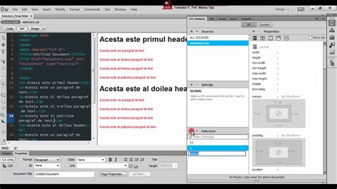 Curs Web Design Adobe Dreamweaver Cc Htm 5 Css 3 Youtube