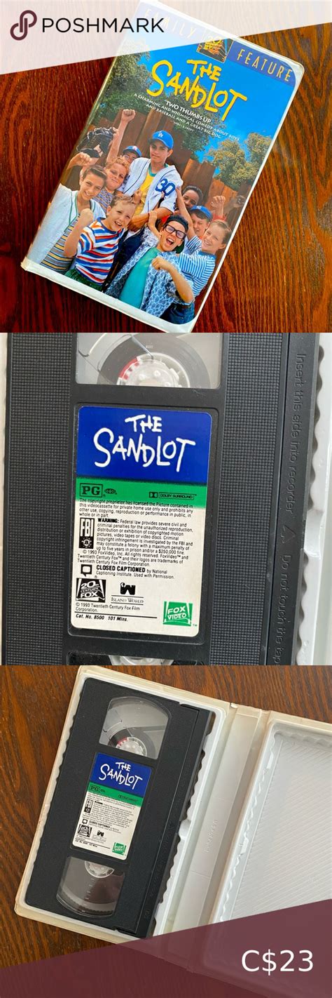 Vintage Vhs 1993 20th Century Fox The Sandlot Clamshell Case The