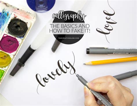 DIY Calligraphy Basics The 1 Rule Faux Calligraphy The Creative