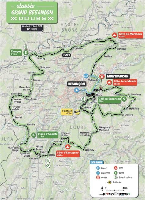 Classic Grand Besançon Doubs 2024 Parcours détaillé