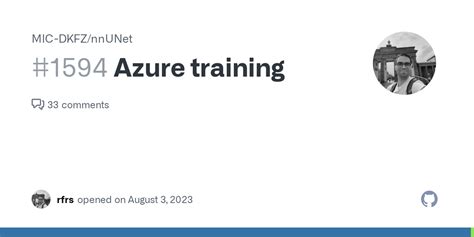 Azure Training · Issue 1594 · Mic Dkfznnunet · Github