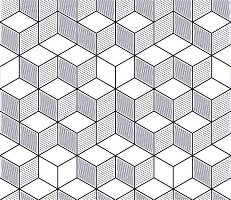 Premium Vector Geometric Cubes Abstract Seamless Pattern D Vector Background Technology