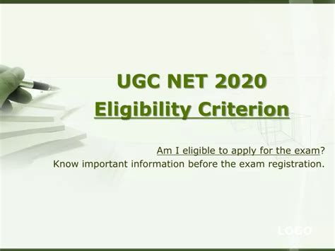PPT UGC NET Eligibility Criteria Know Your Eligibility PowerPoint Presentation ID