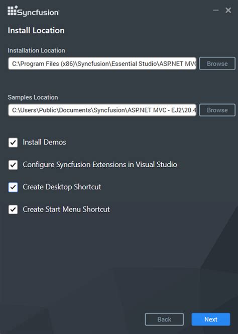 Installing Syncfusion Aspnet Mvc Offline Installer Syncfusion