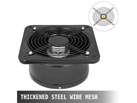 Ventilador De Ar Comercial De Exaustão Axial De Metal Extrator De Ventilação Industrial 250mm