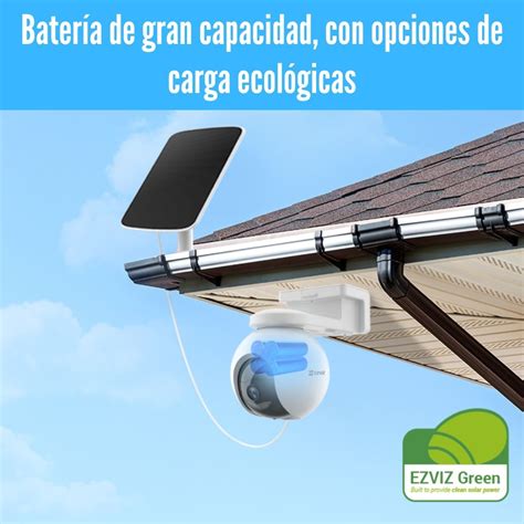 Cámara Ezviz Eb8 4g 2k Con Batería Incluye Panel Solar Blanco Real