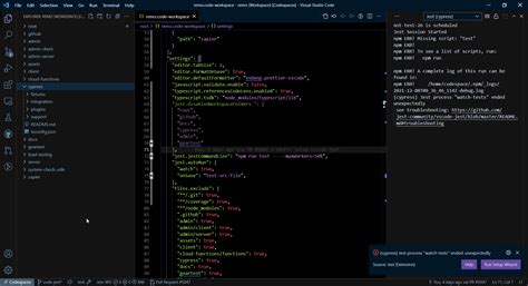 disabledworkspacefolders does not prevent jest sessions from being