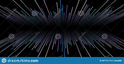 Abstract 3d Dynamic Background Cosmic Hyper Speed Striped Pattern On