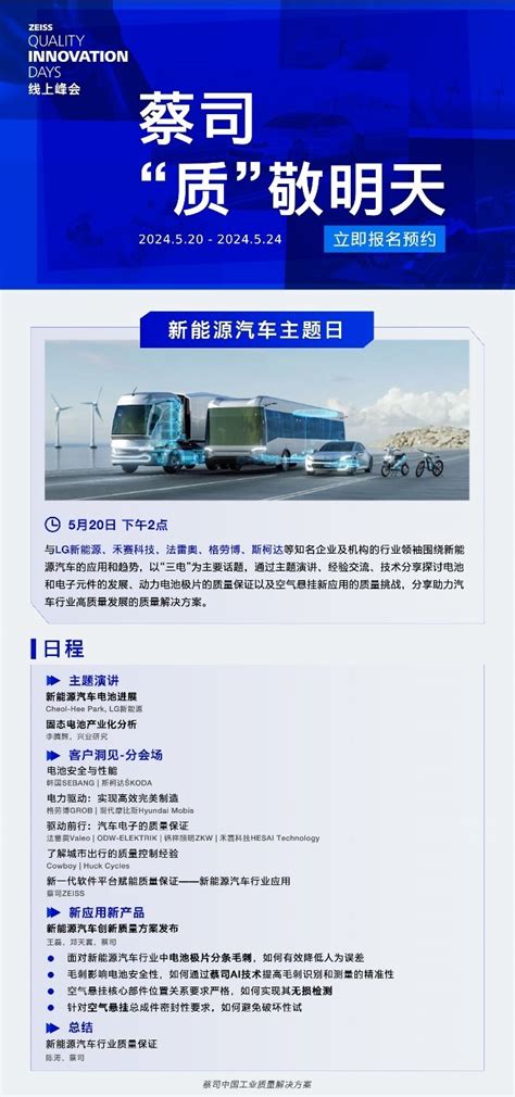 蔡司“质”敬明天线上峰会新能源汽车主题日共话“三电”质量保证 全球新能源汽车网