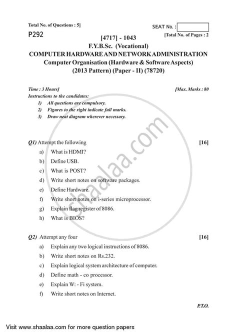 Computer Organisation Hardware And Software Aspects