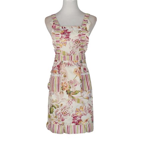 Women Housewife Cotton Bib Apron Restaurant Home Kitchen Cooking Retro Floral Aprons With Two