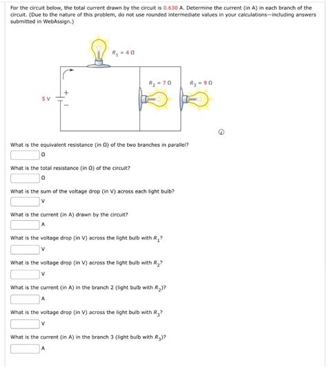 Solved For The Circuit Below The Total Current Drawn By The Chegg