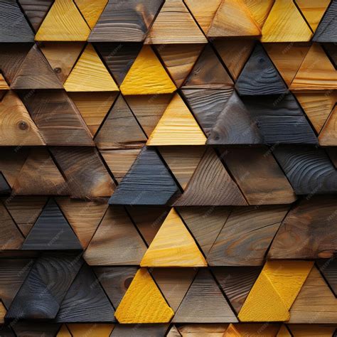 Premium Photo Eyecatching Wooden Triangles In Varying Colors And