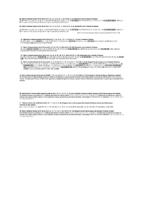 Analisi Numerica Aperte Docsity