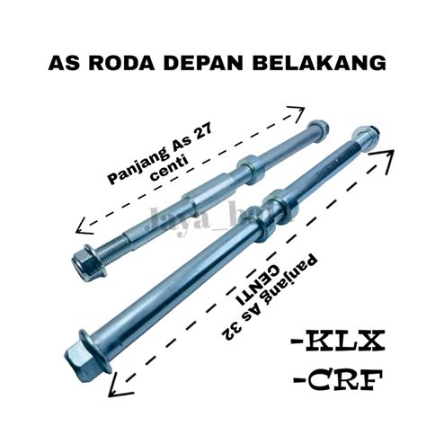 Jual As Roda Depan CRF 150 As Roda Belakang CRF 150 As Roda Depan
