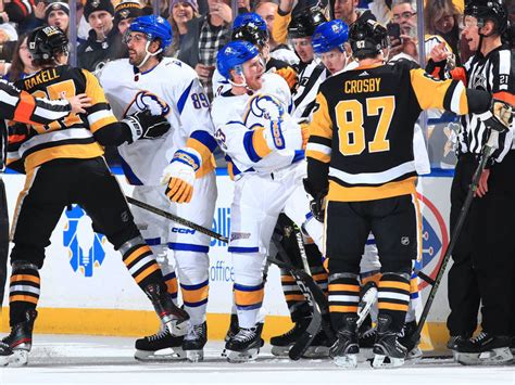 Sabres Skinner To Have Hearing For Cross Checking Penguins Guentzel