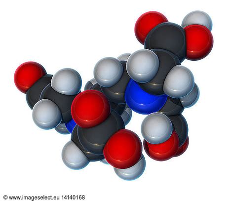 Edta Edta Molecular Model Aminopolycarboxylic Acid Atomic Structure