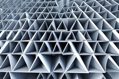 Premium Photo Three Dimensional Render Of Rows Of Triangle Shaped Columns Stock Illustration