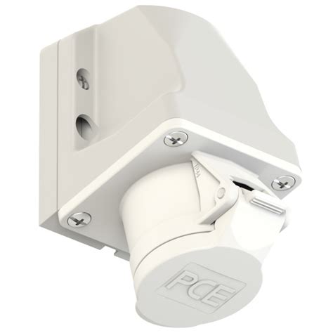 Pce Extra Low Voltage Wall Socket 16a 3p 24 42v Ip44 White Dc 183 10v