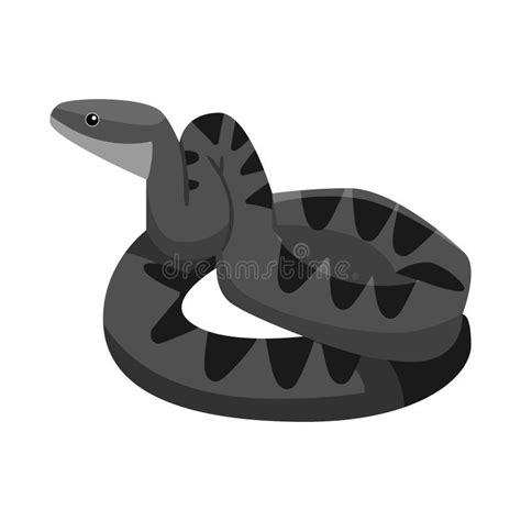 Vector Design Of Python And Serpent Sign Graphic Of Python And Crawling Stock Vector
