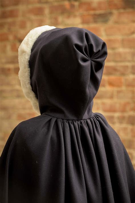 Fur Trimmed Cloak Navy Samson Historical