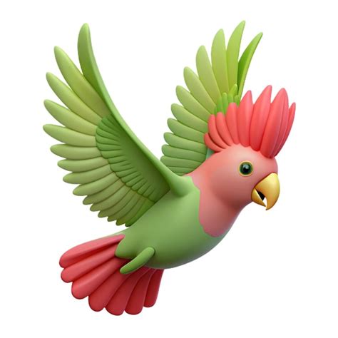 Un Pájaro Colorido Con Un Pico Verde Y Un Pico Rojo Psd Premium