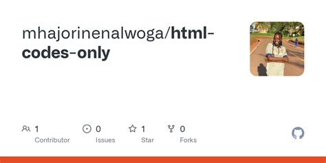 Github Mhajorinenalwogahtml Codes Only