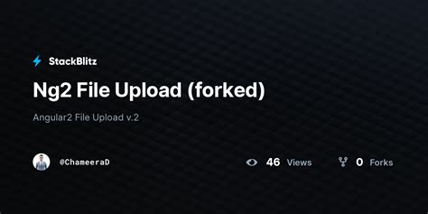 Ng2 File Upload Forked Stackblitz