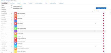 Status Codes And Automatic Triggers Simpro