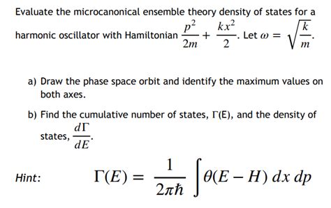 solved evaluate the microcanonical ensemble theory density