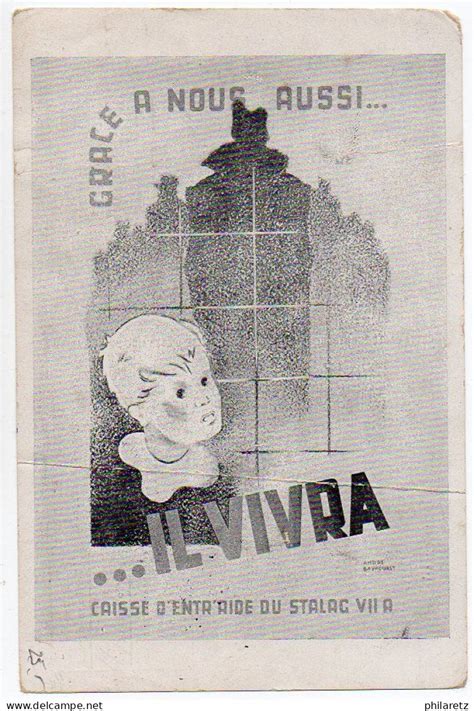 Guerre de 1939 45 Carte de prisonnier de guerre illustrée Il vivra
