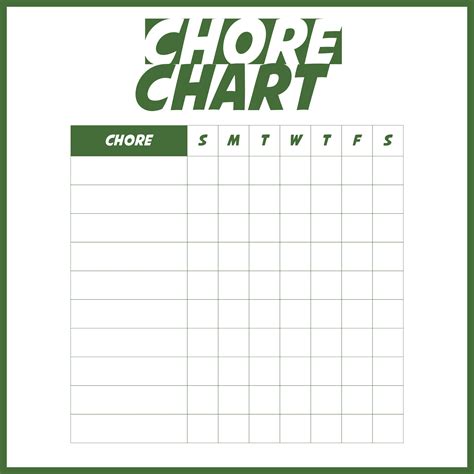 Monthly Chore Chart Templates 10 Free PDF Printables Printablee